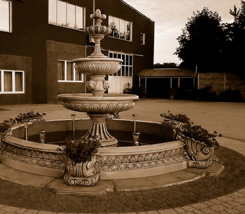 Casa Padrino Barock Springbrunnen Umrandung Grau 545 x H. 58 cm ...