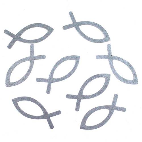 8 Holz Fische 4cm Streufische Streudeko Taufe Geburt Kommunion ...